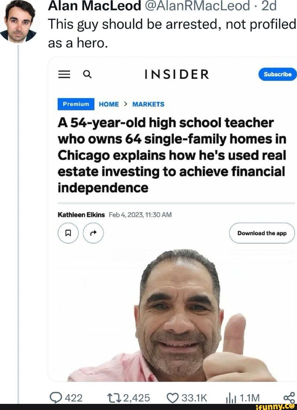 Alan MacLeod @AlanRMacLeod This guy should be arrested, not profiled as ...