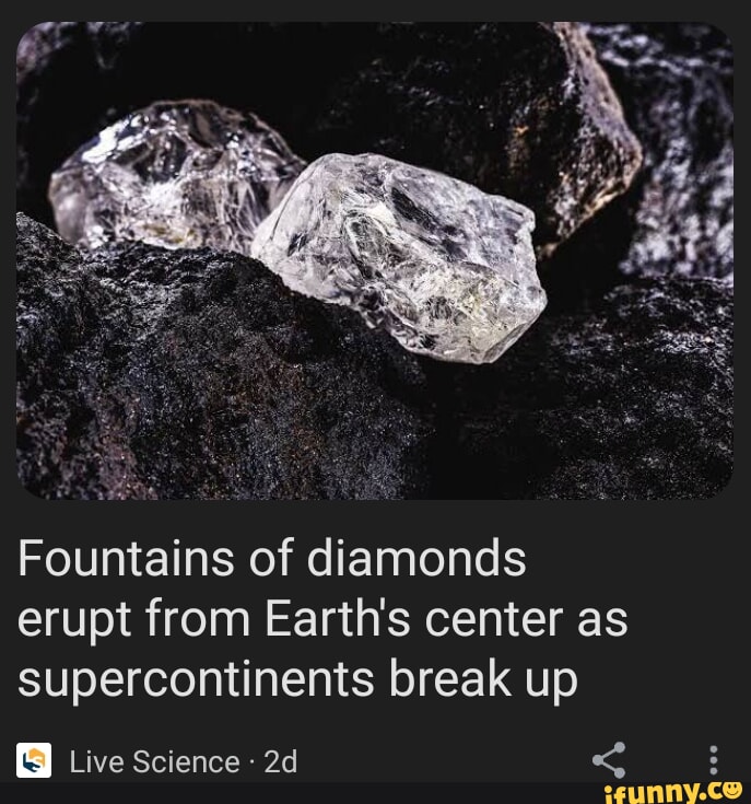 Fountains of diamonds erupt from Earth's center as supercontinents ...