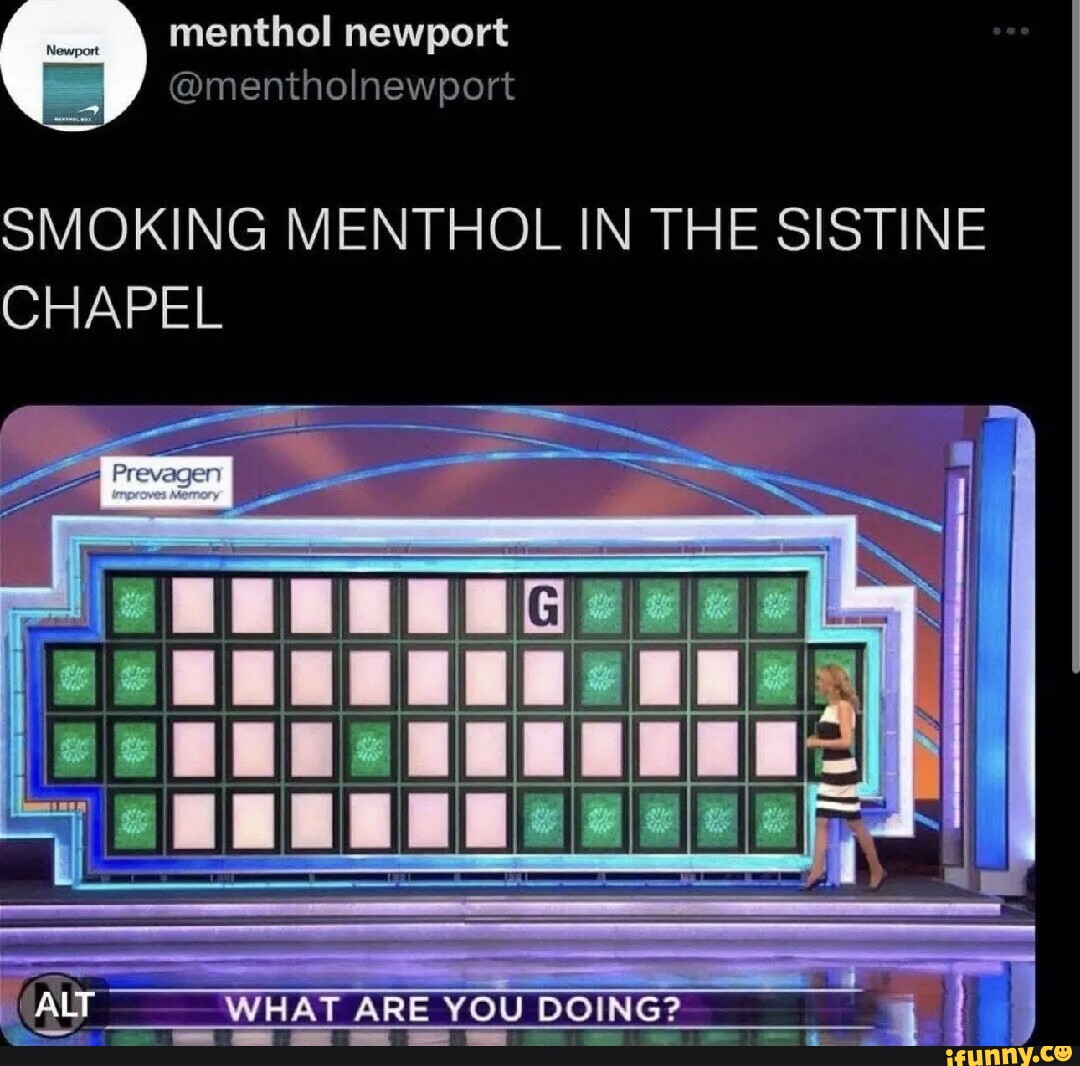 Menthol newport @mentholnewport SMOKING MENTHOL IN THE SISTINE CHAPEL ...