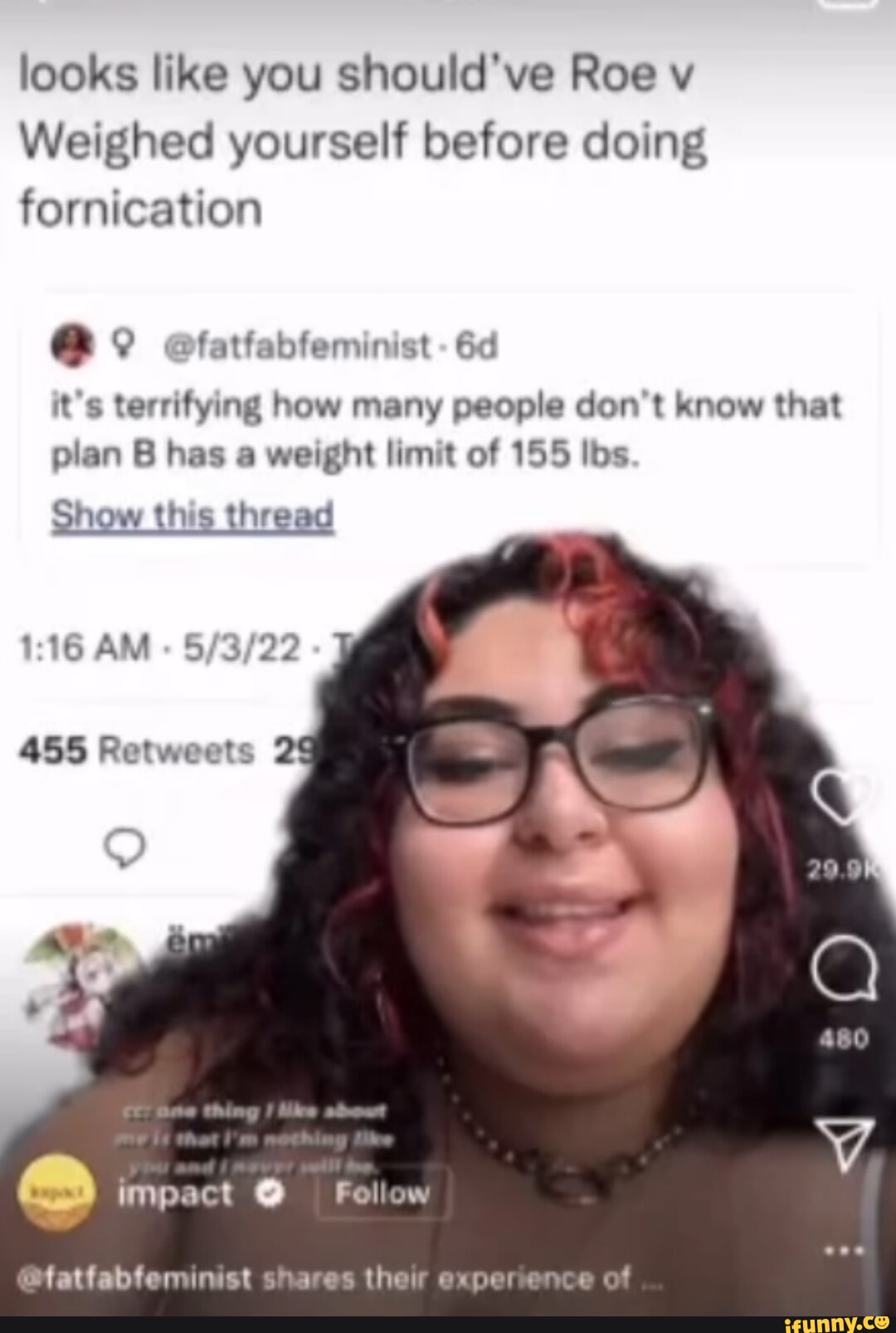 Looks like you should've Roe v Weighed yourself before doing ...