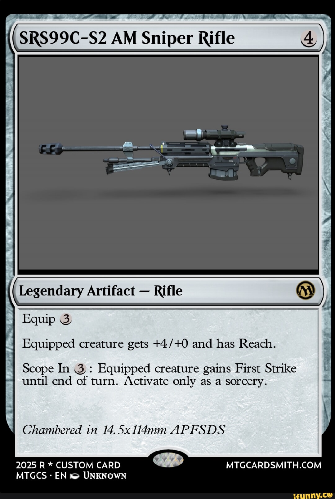 ((SRS99C-S2 AM Sniper Rifle I Legendary Artifact Rifle Equip 3 Equipped ...