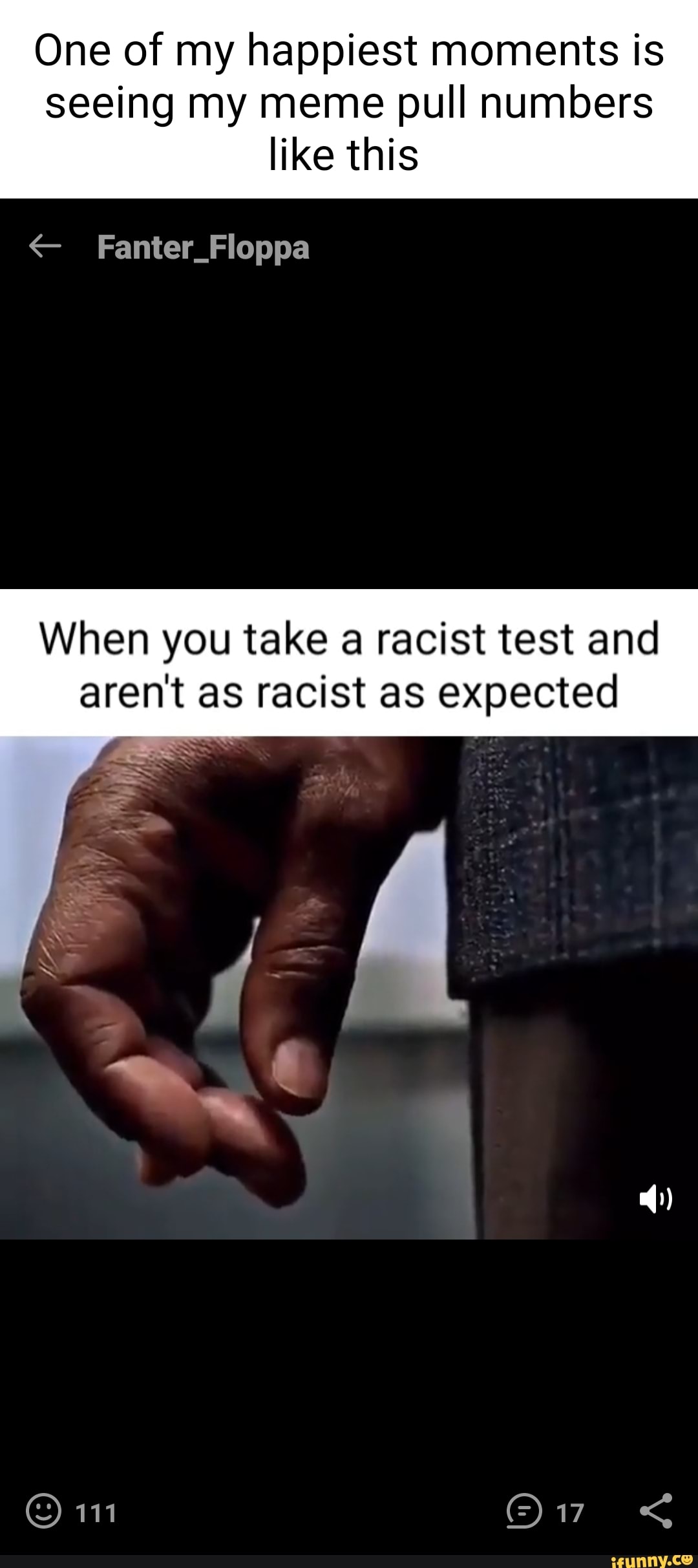 One of my happiest moments is seeing my meme pull numbers like this ...
