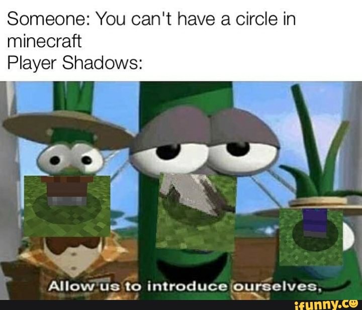 Someone: You can't have a circle in minecraft Player Shadows: Allow us ...