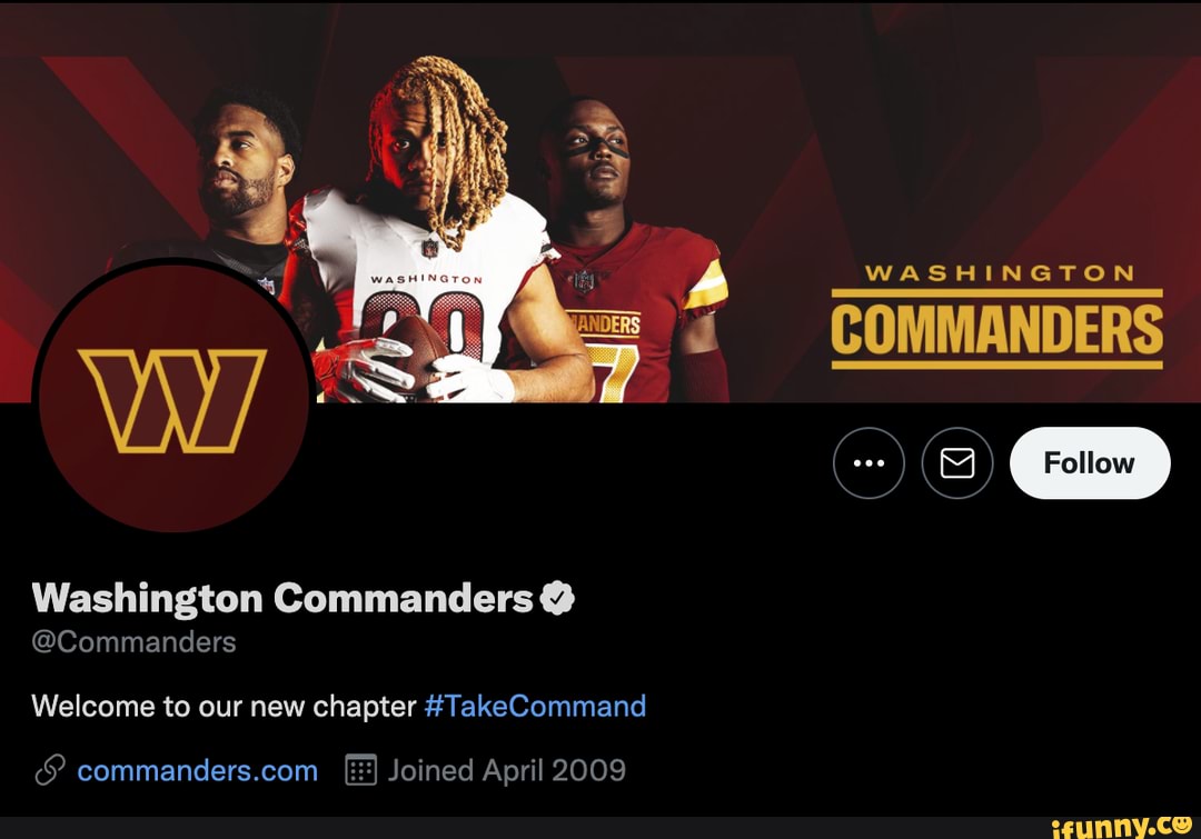 WASHINGTON COMMANDERS Washington Commanders @ @Commanders Welcome to ...