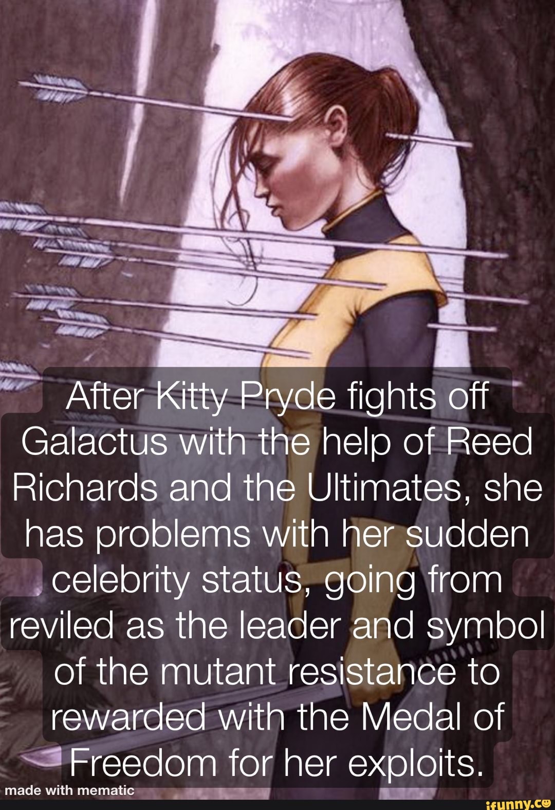 After Kitty Pryde fights off Galactus with the help of Reed Richards ...