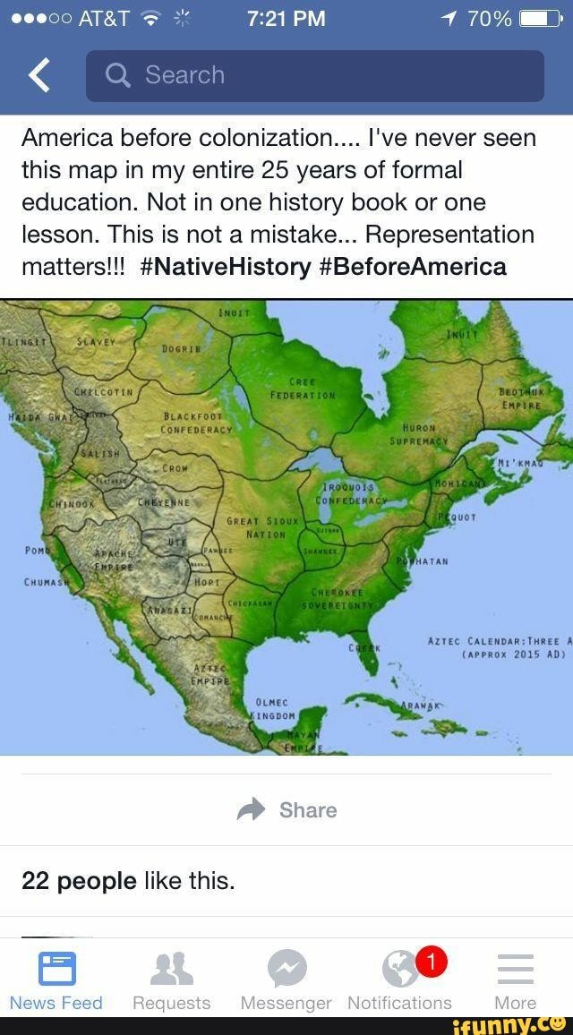 #history - PM 70% America before colonization.... I've never seen this ...
