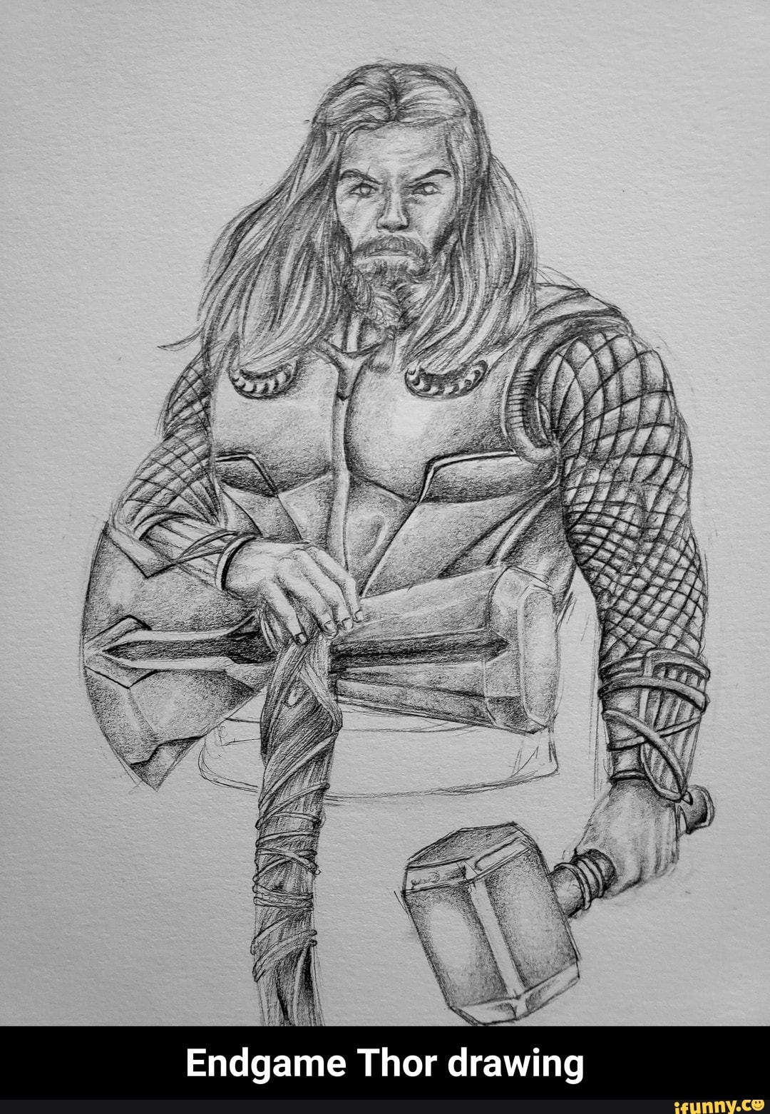 Endgame Thor drawing - Endgame Thor drawing - iFunny