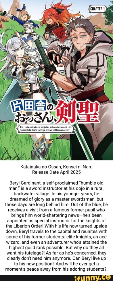 Katainaka no Ossan, Kensei ni Naru Release Date April 2025 Beryl Gardinant, a self-proclaimed ...