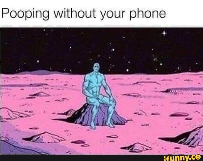 Pooping without your phone - iFunny