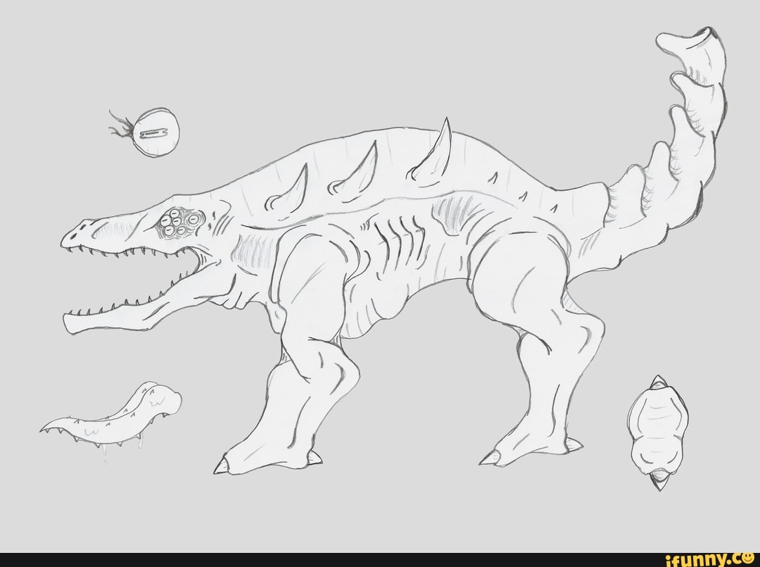 SCP - 682 (Full Body Concept-Art) - iFunny