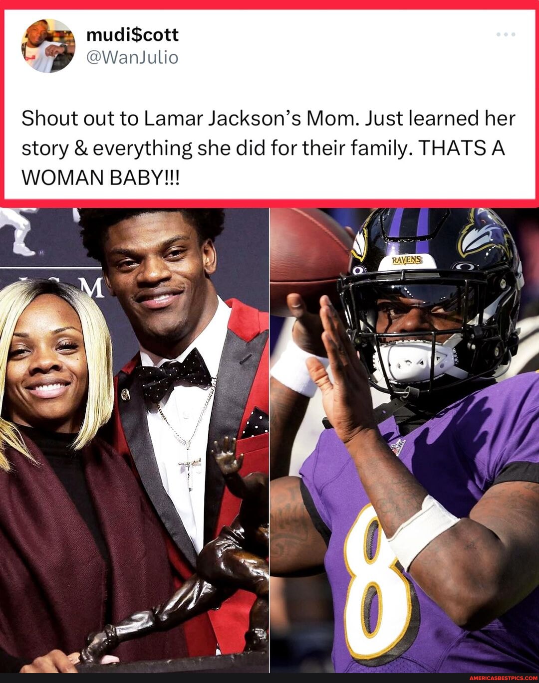 Lamar Jackson’s mom is the REAL MVP 🏆🏆🏆 @donaldcoletta @new_era8 (H/T ...