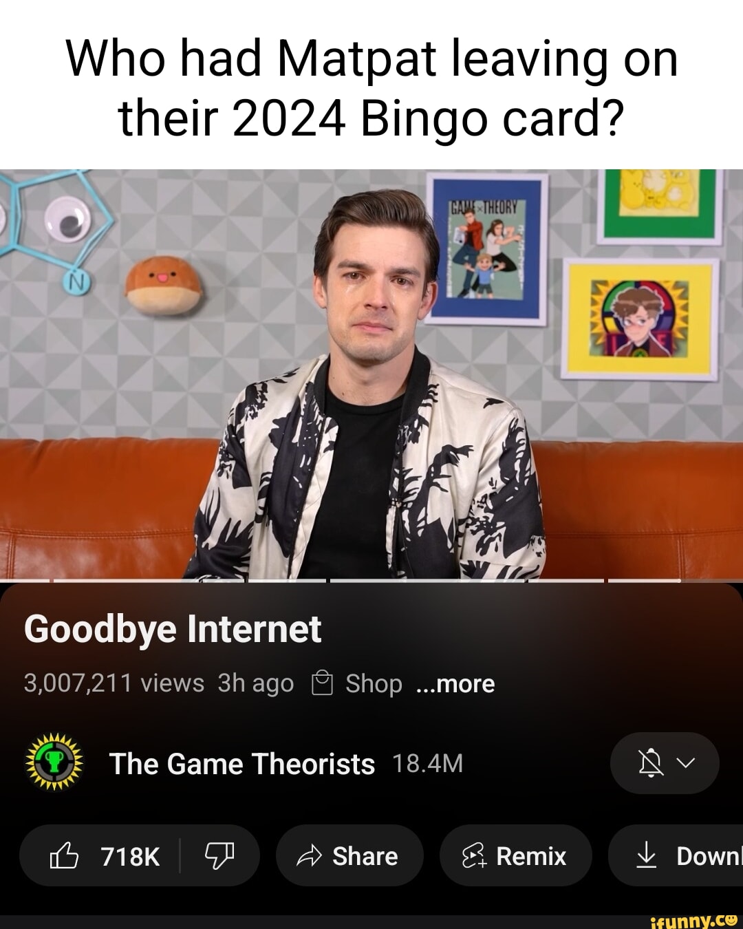 Who had Matpat leaving on their 2024 Bingo card? Goodbye Internet ...