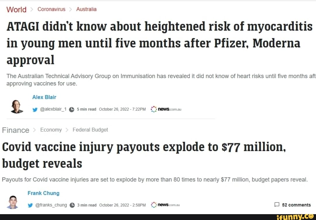 World Coronavirus Australia ATAGI didn't know about heightened risk of ...