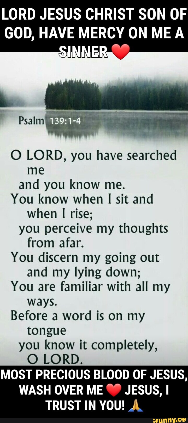 LORD JESUS CHRIST SON OF GOD, HAVE MERCY ON ME A SINNER LORD, you have ...