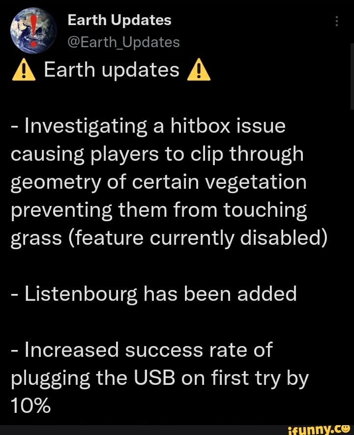 Earth Updates @Earth Updates A Earth updates - Investigating a hitbox ...