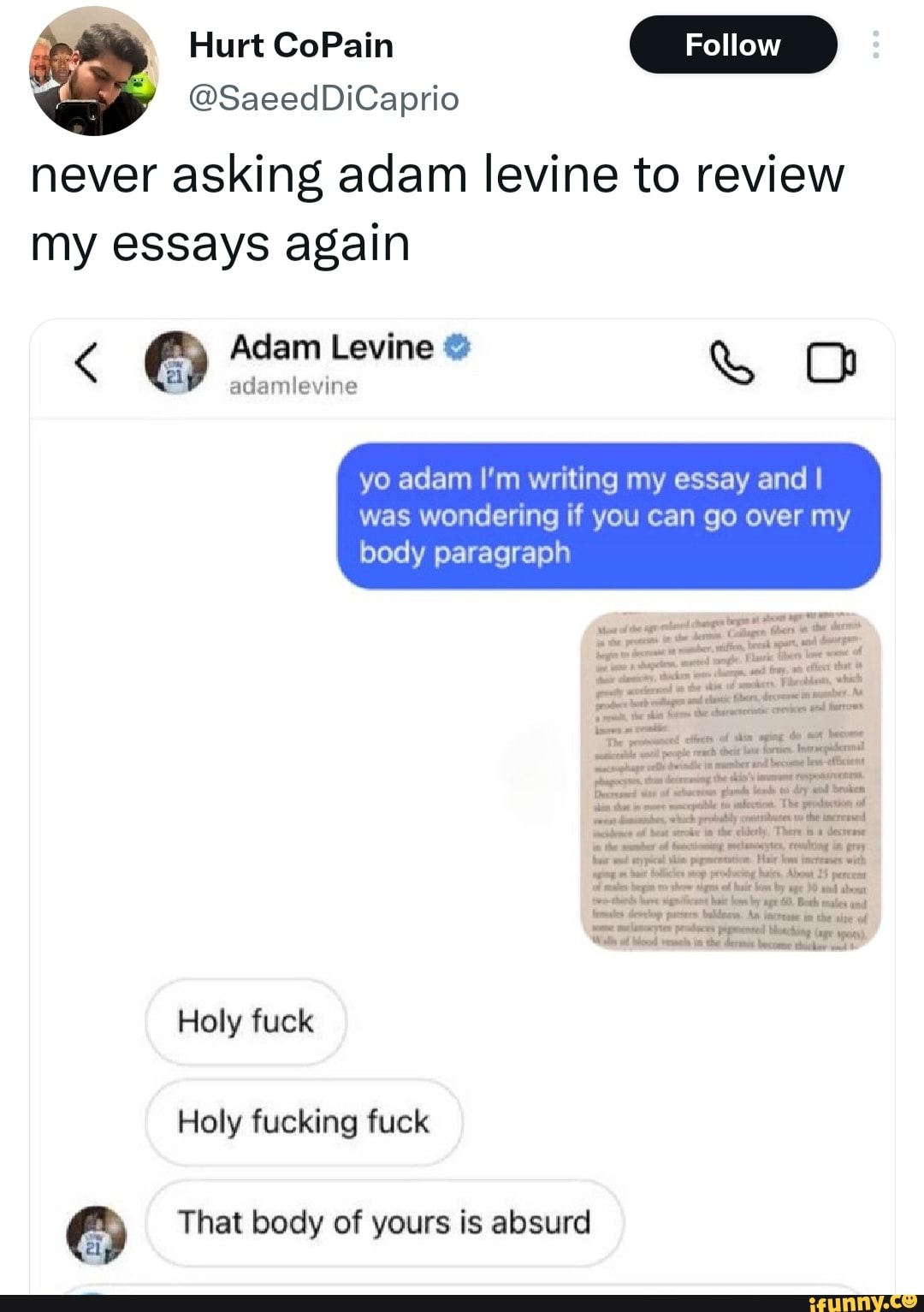  That Body Of Yours Is Absurd And Hilarious Memes From Adam Levine s 