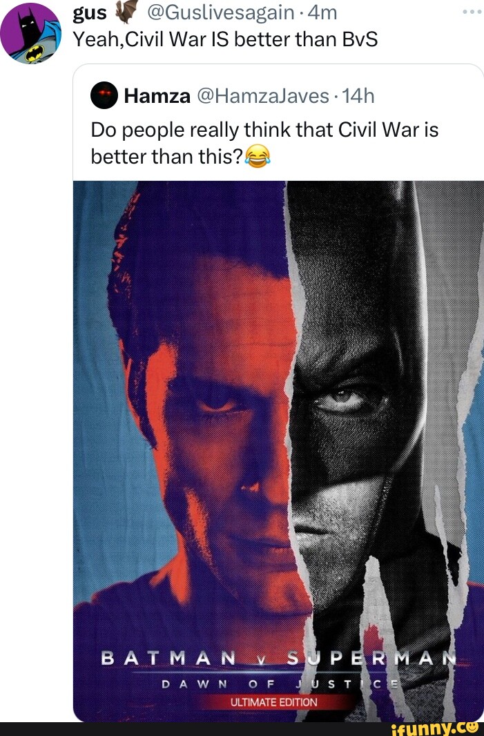Bvs memes. Best Collection of funny Bvs pictures on iFunny