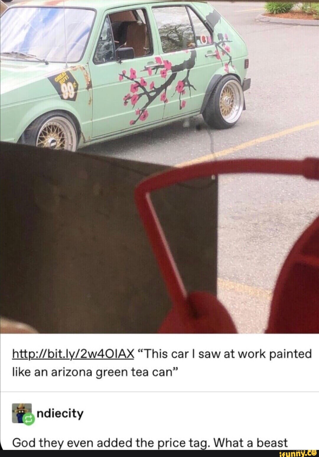 Http://bit.ly/2w40IAX "This car I saw at work painted like an arizona ...