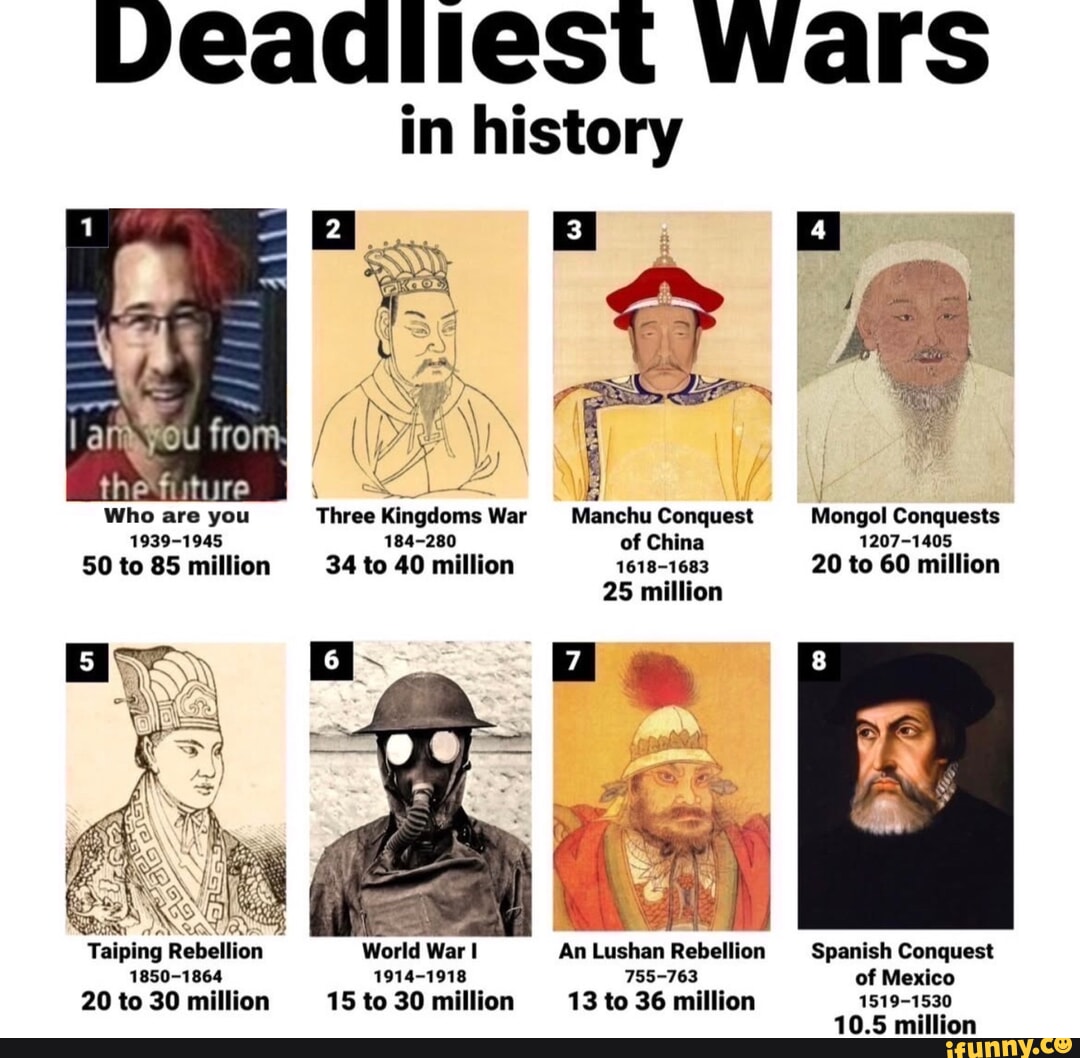 Veadiiest wars in history the Who are you Three Kingdoms War Manchu ...