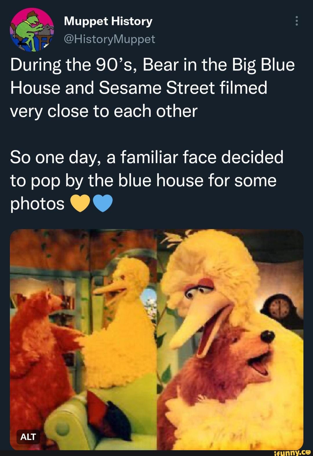 Muppet History @HistoryMuppet During the 90's, Bear in the Big Blue ...