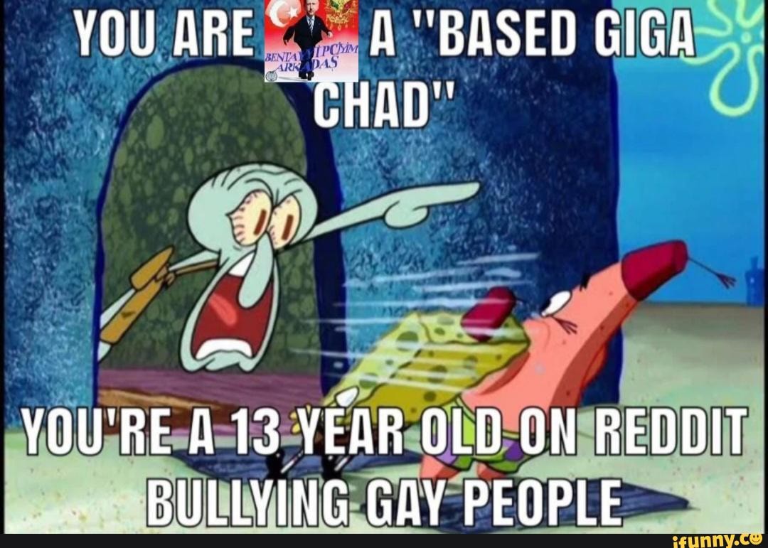 YOU ARE' A "BASED GIGA CHAD" ff YOU'RE A 13 YEAR OLD ON REDDIT BULLYING ...