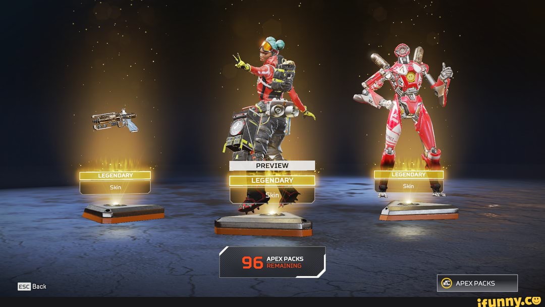 LEGENDARY APEX PACKS LEGENDARY Skin APEX PAC REMAINING LEGENDARY Back ...