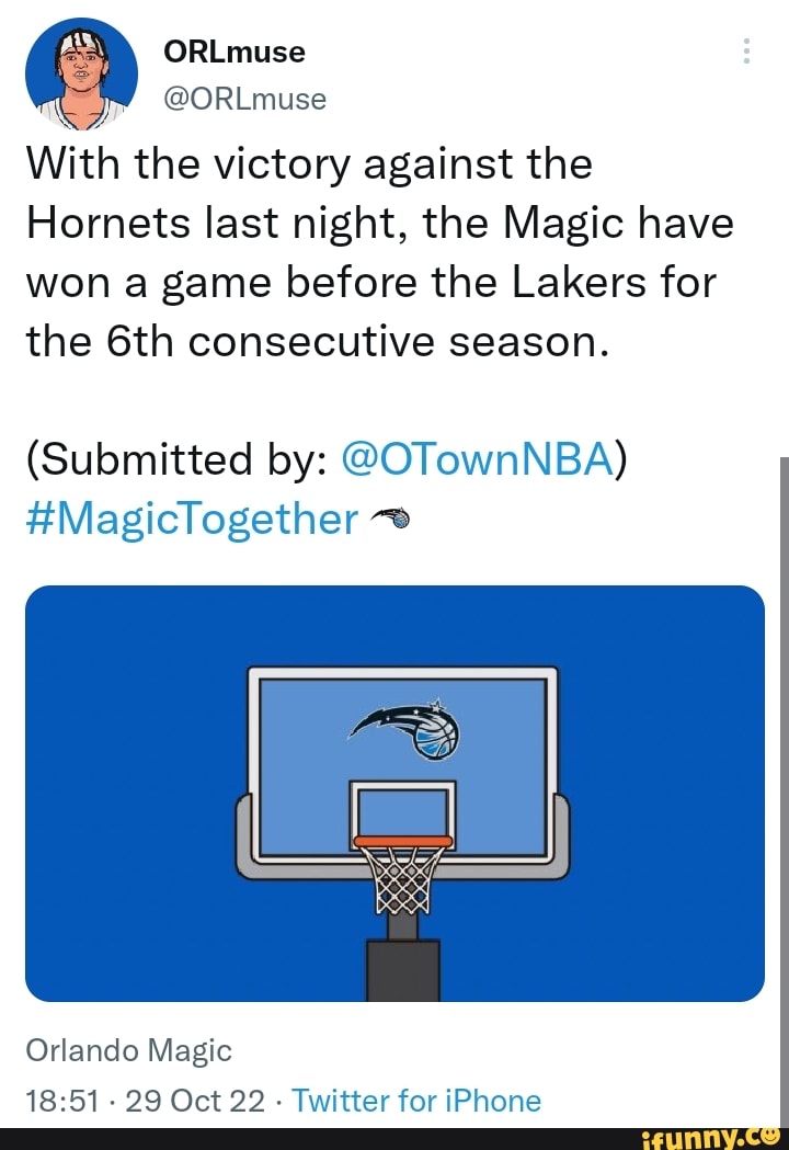 ORLmuse @ORLmuse With the victory against the Hornets last night, the ...
