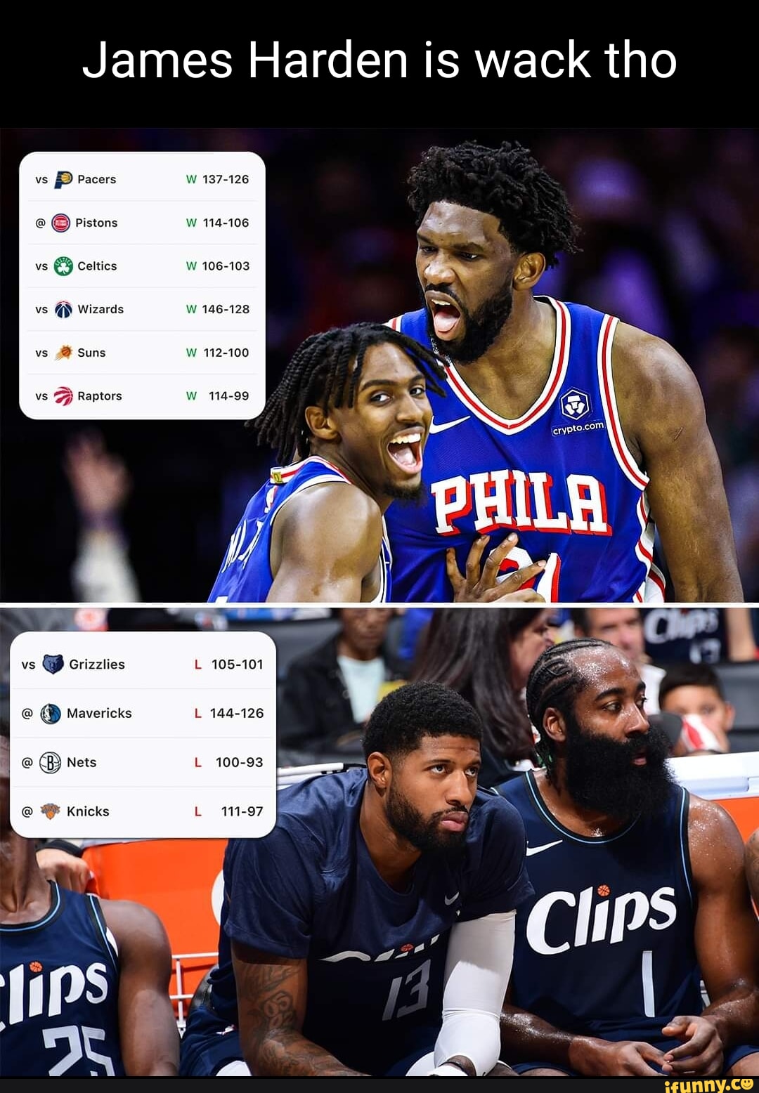 James Harden is wack tho vs Celtics vs Wizards W 146-128 114-99 106-101 ...