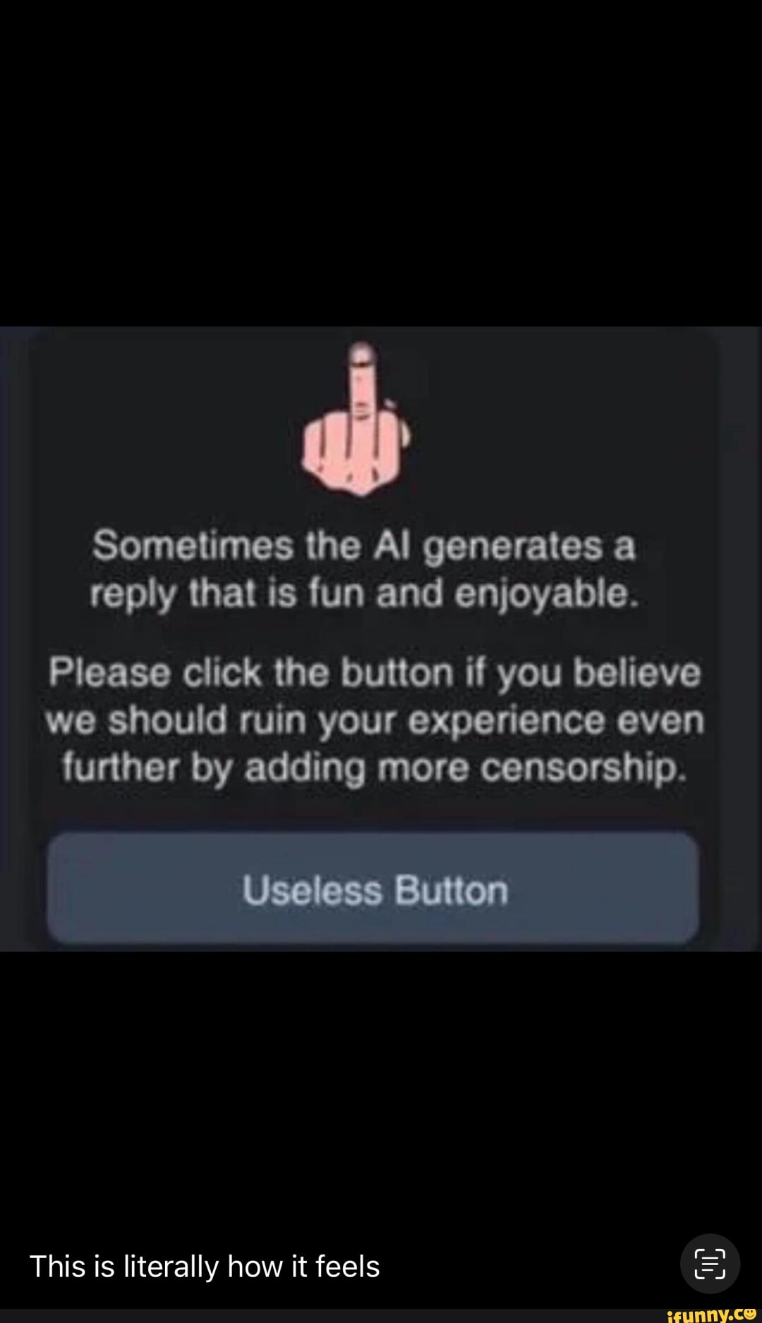 Sometimes the Al generates a reply that is fun and enjoyable. Please ...