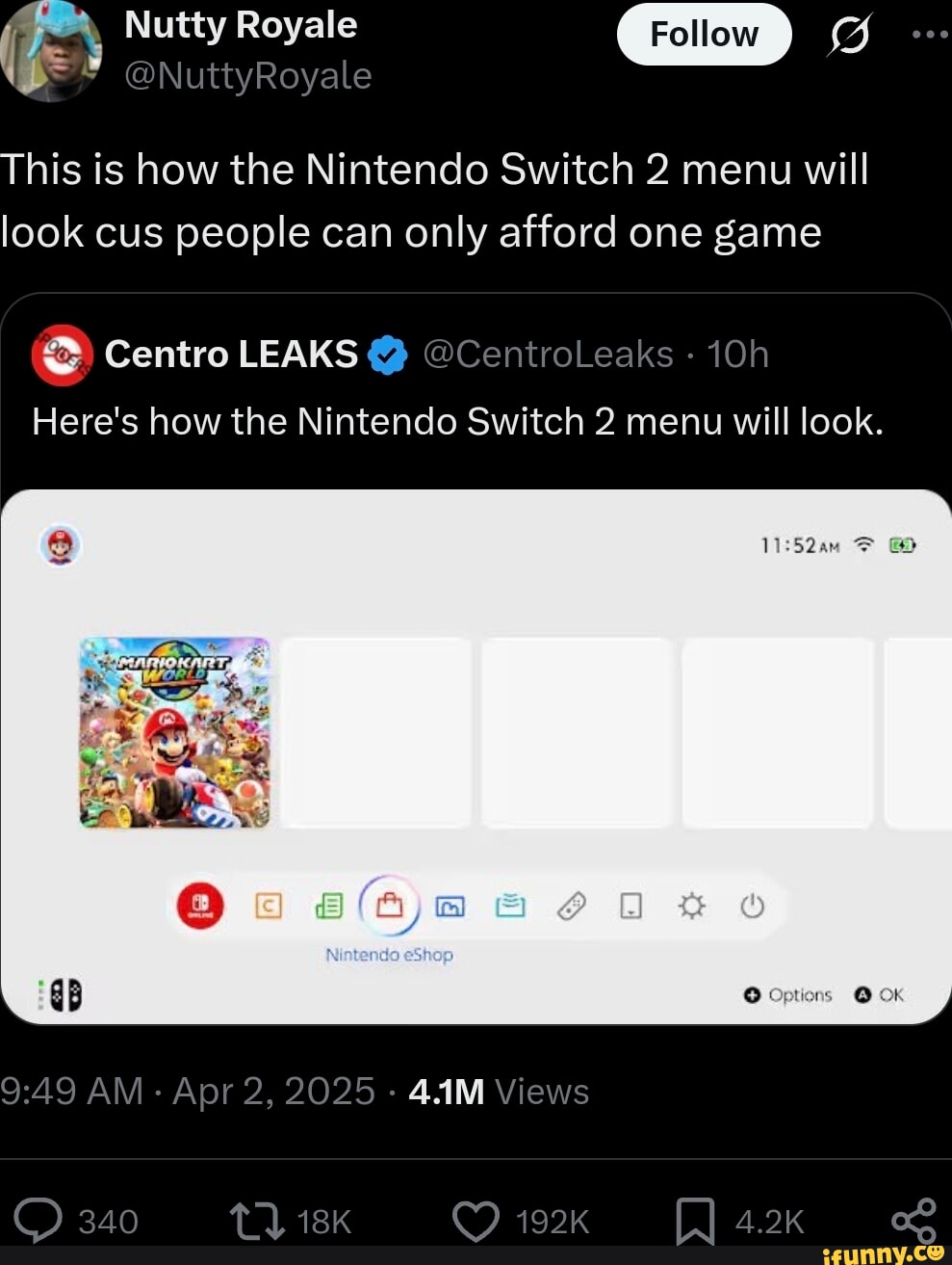Nutty Royale Follow This is how the Nintendo Switch 2 menu will look ...