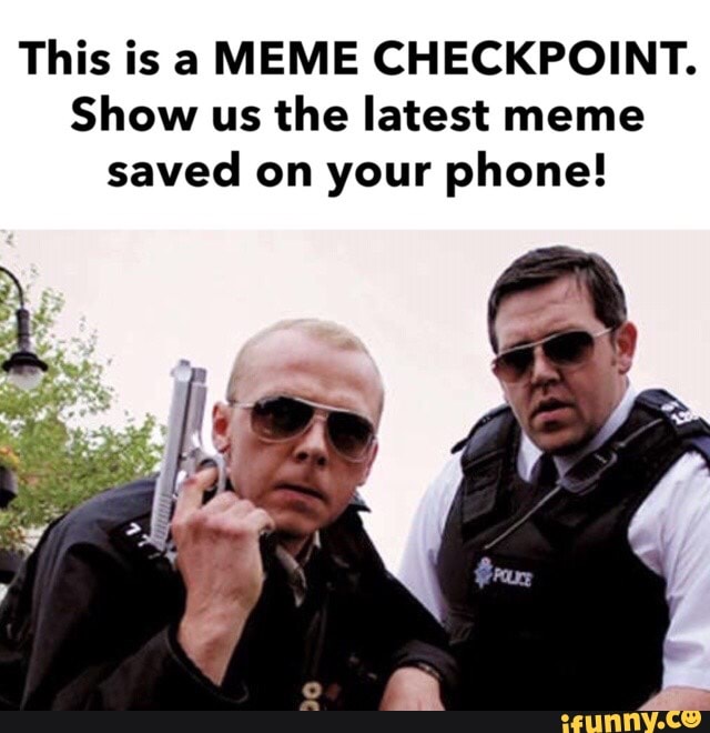 This is a MEME CHECKPOINT. Show us the latest meme saved on your phone ...