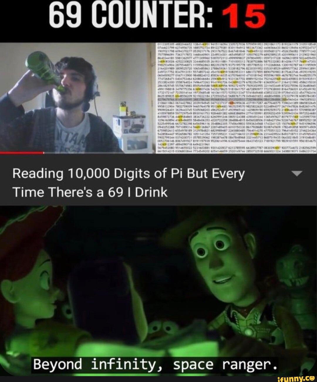69 COUNTER: Reading 10,000 Digits of Pi But Every v Time There's a 69 I ...
