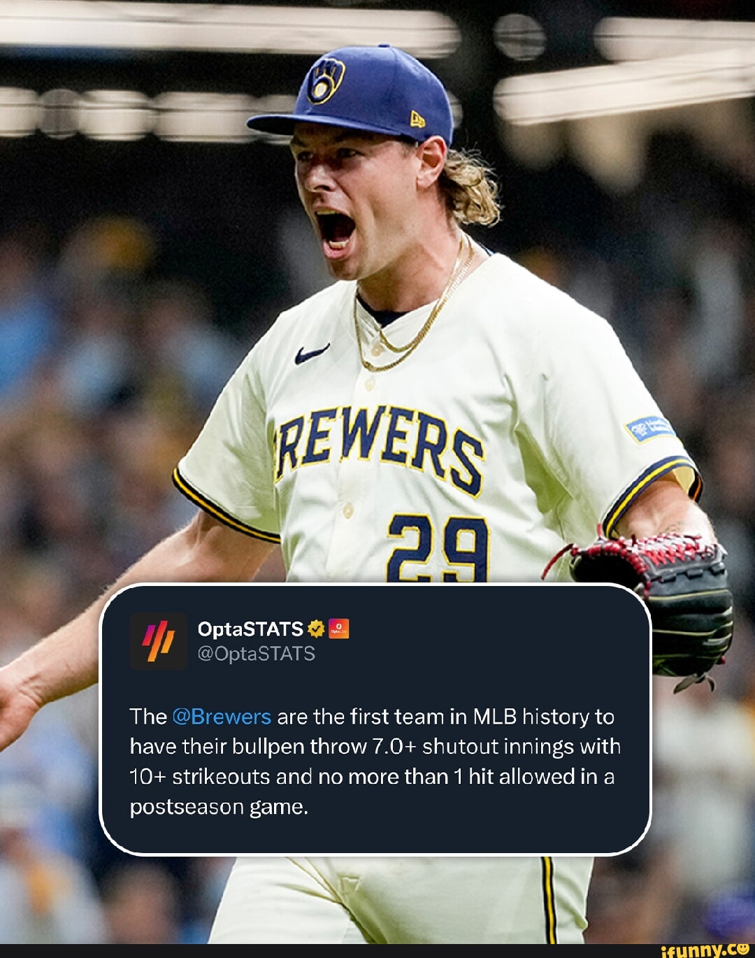 The @Brewers are the first team in MLB history to have their bullpen ...