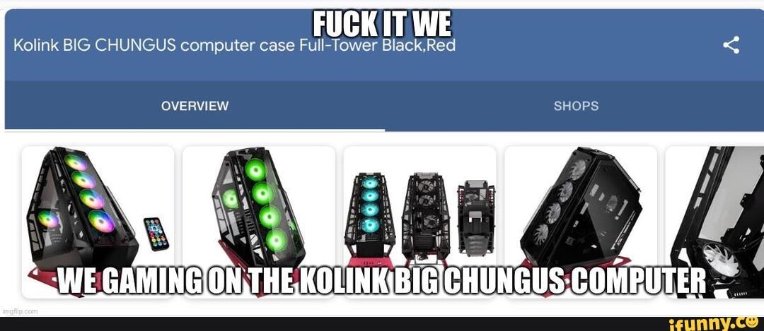 KIT WE Kolink BIG CHUNGUS computer case Full-Tower Black,Red OVERVIEW ...