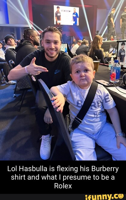 Lol Hasbulla is flexing his Burberry shirt and what I presume to be a ...