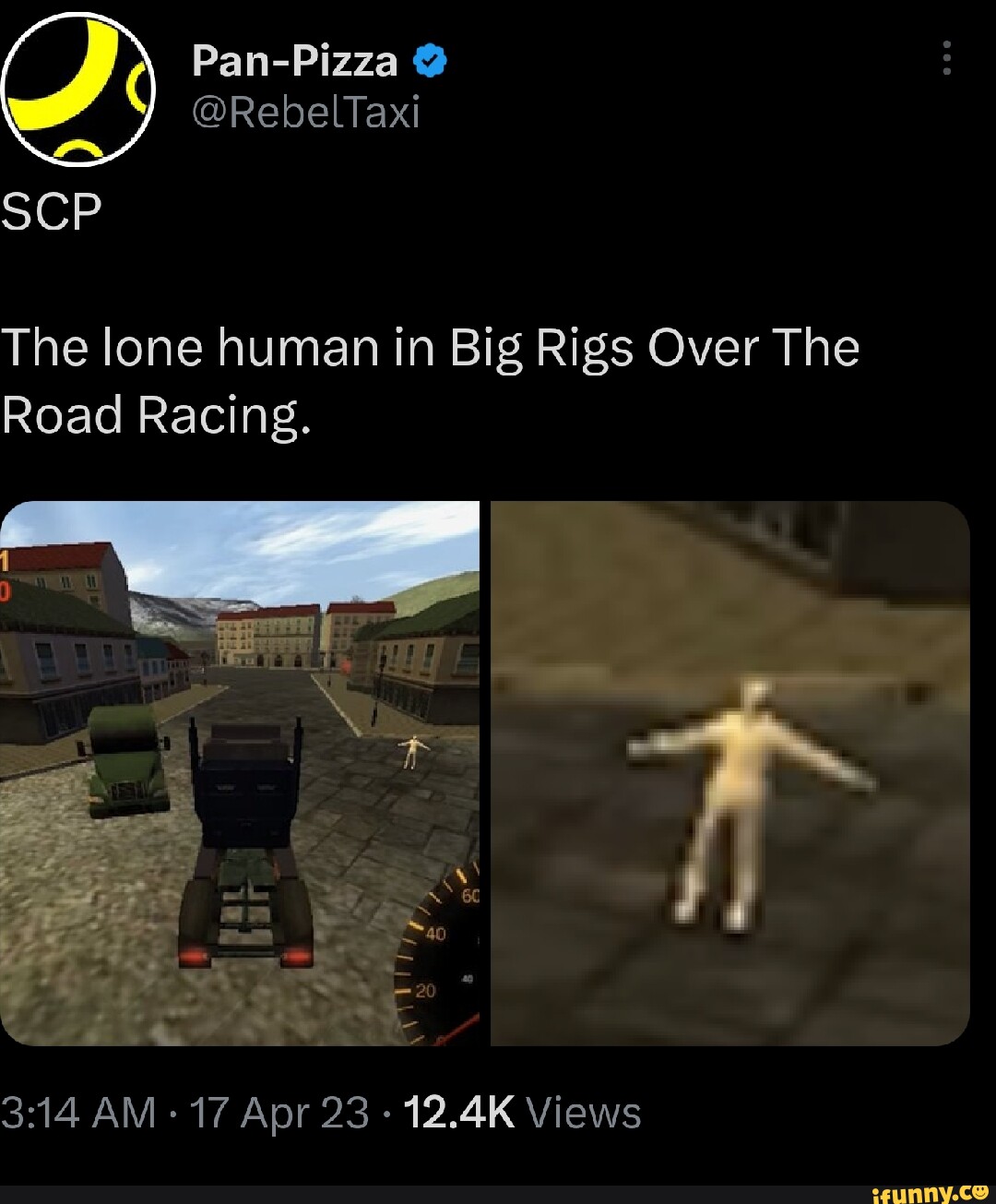 SCP The lone human in Big Rigs Over The Road Racing. AM 17 Apr 23 - 12 ...