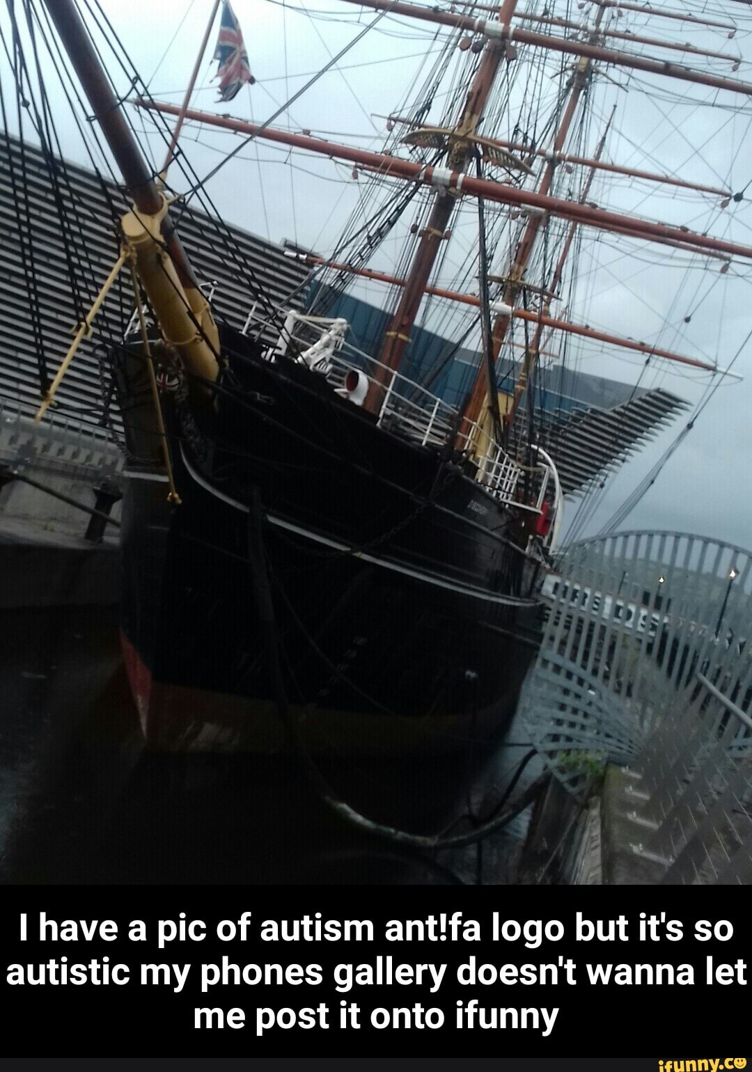 I have a pic of autism ant!fa logo but it's so autistic my phones ...