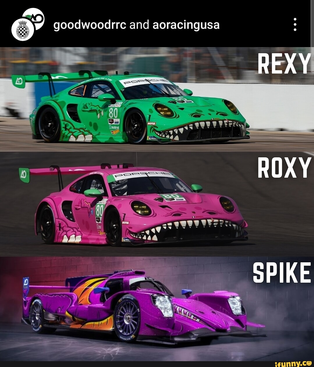 Goodwoodrre and aoracingusa REXY ROXY SPIKE - iFunny