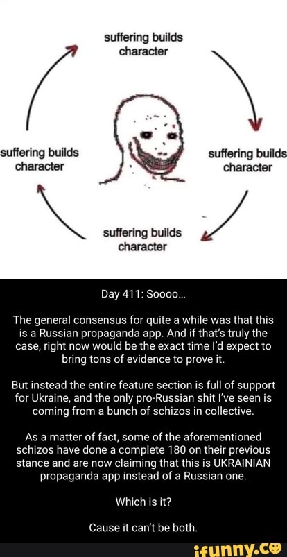 Suffering builds character suffering builds character suffering builds ...