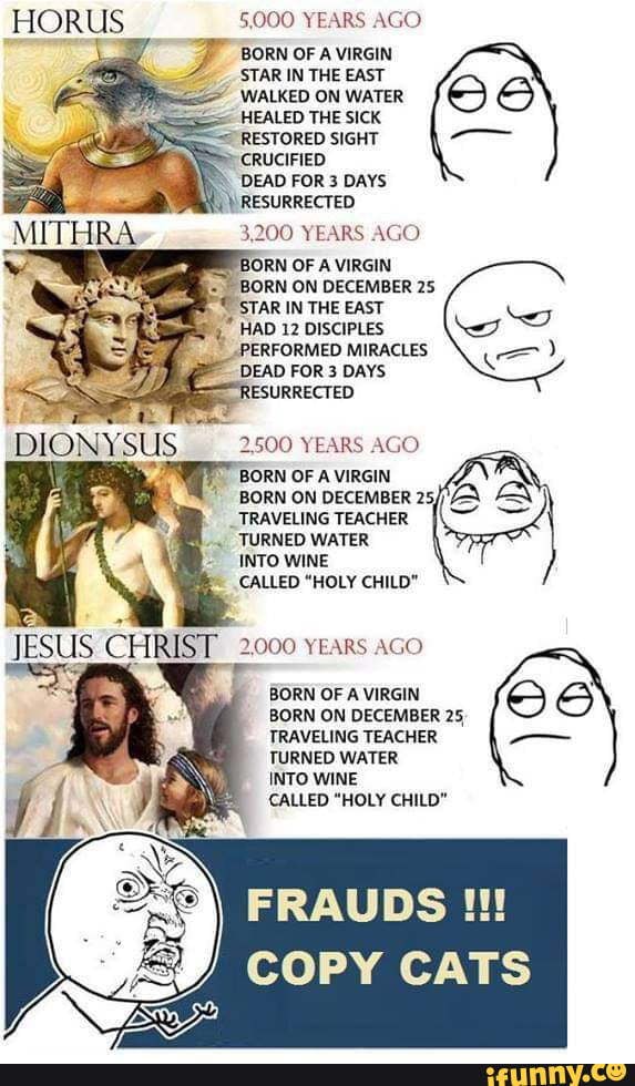 HORUS 5000 YEARS AGO BORN OF A VIRGIN STAR IN THE EAST WALKED ON WATER ...