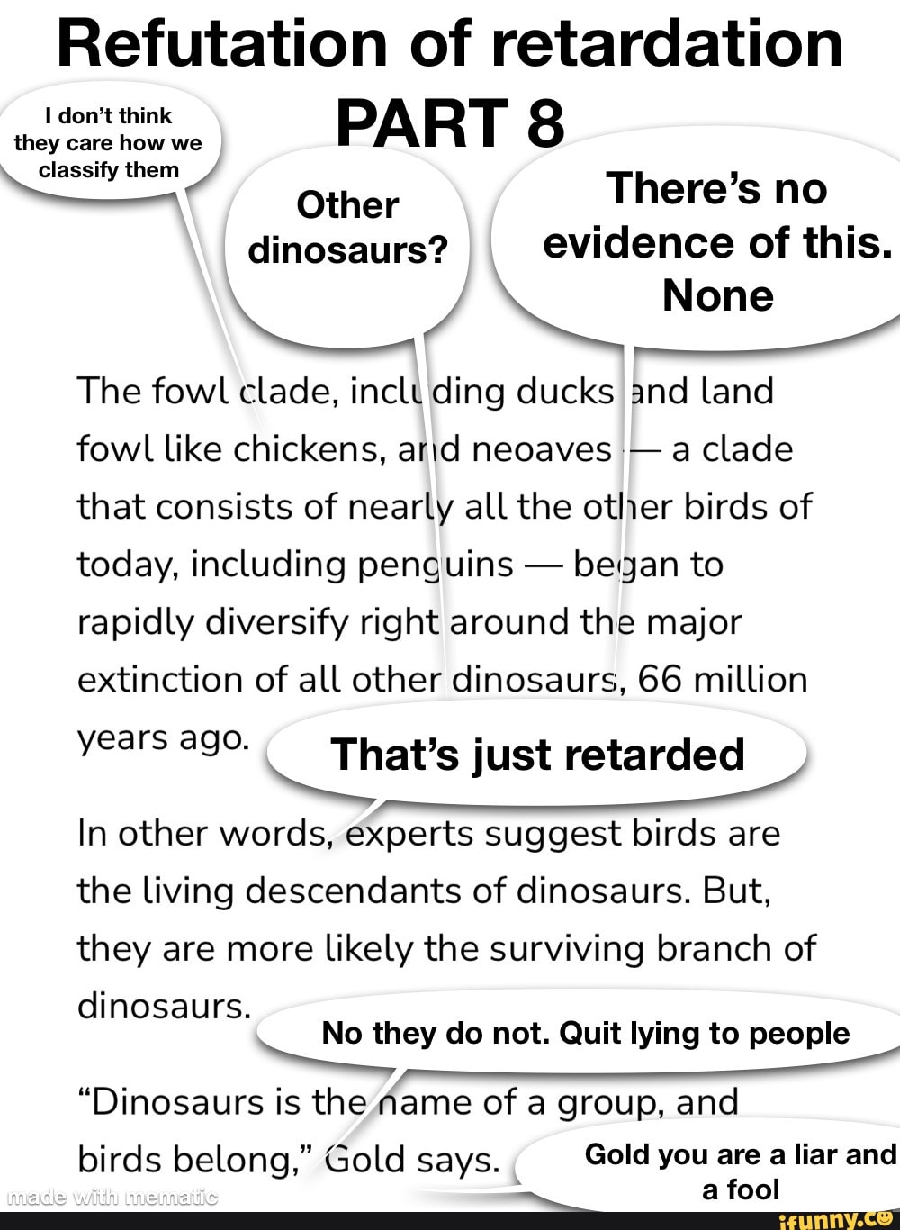 Refutation of retardation they care how we PART 8 \ classify them Other ...