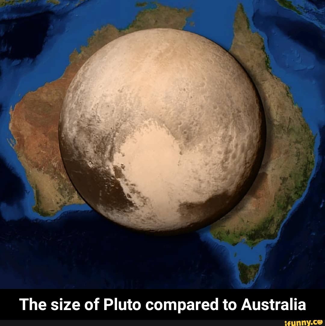 The size of Pluto compared to Australia - The size of Pluto compared to ...
