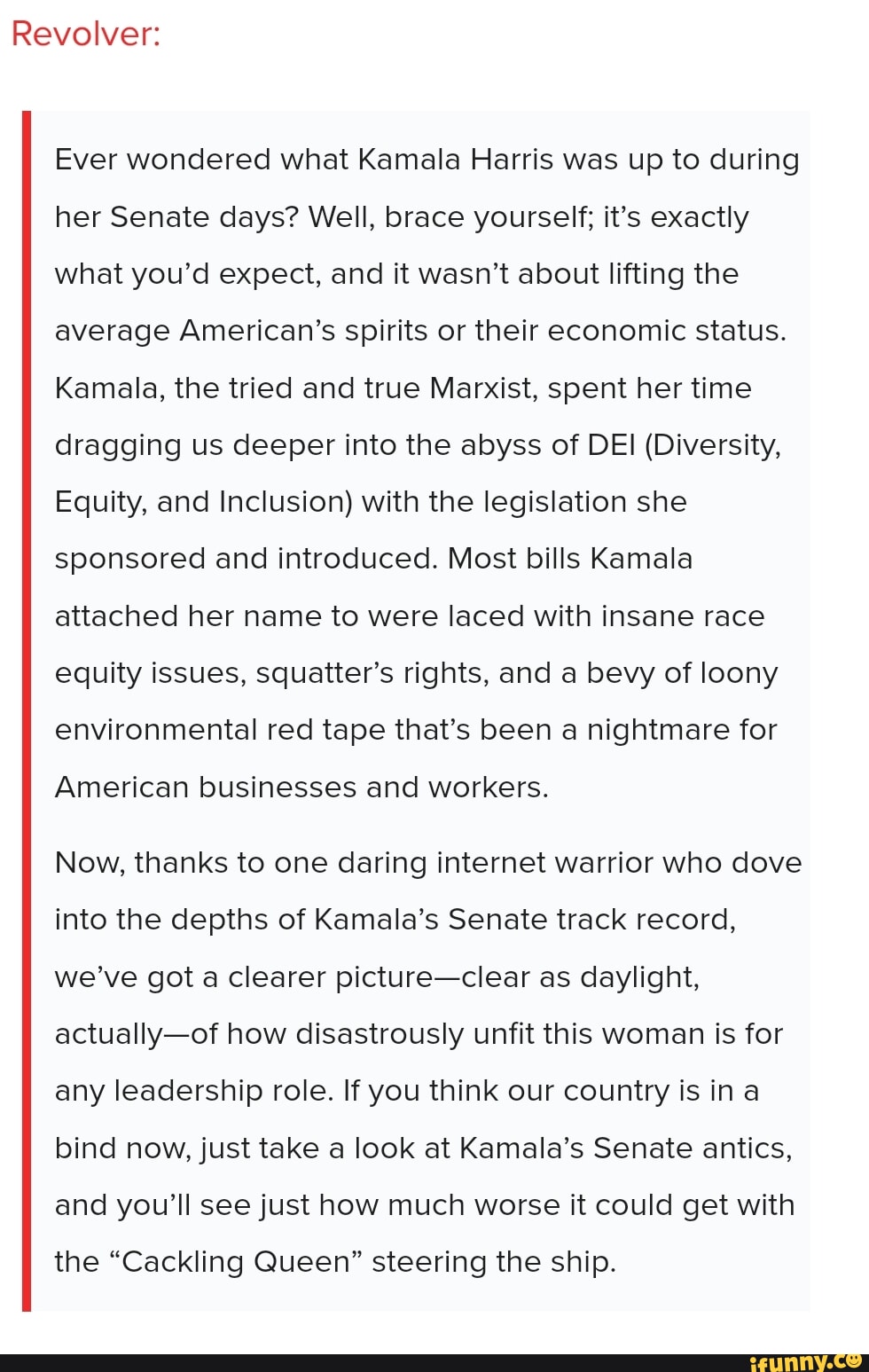 Revolver: Ever wondered what Kamala Harris was up to during her Senate ...