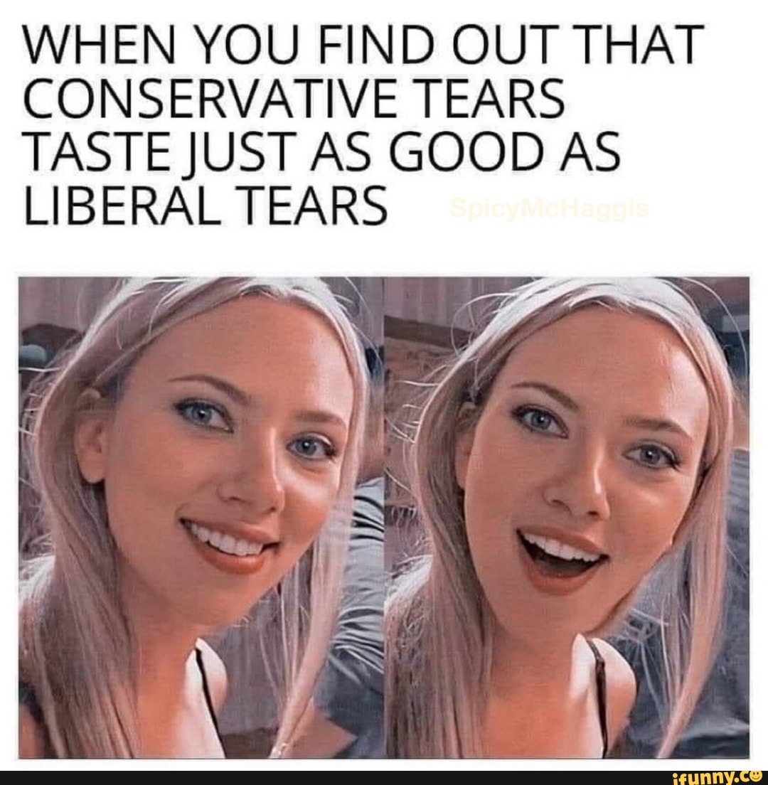 WHEN YOU FIND OUT THAT CONSERVATIVE TEARS TASTE JUST AS GOOD AS LIBERAL ...