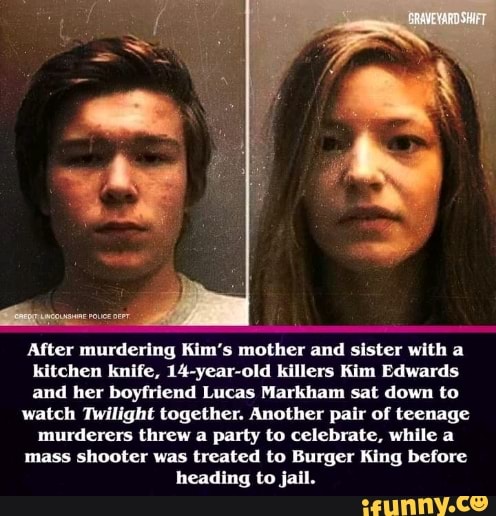 After murdering Kim's mother and sister with a kitchen knife, 14-year ...