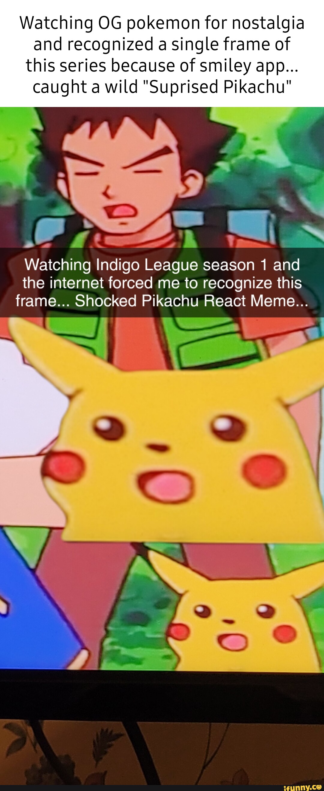 Watching OG pokemon for nostalgia and recognized a single frame of this ...