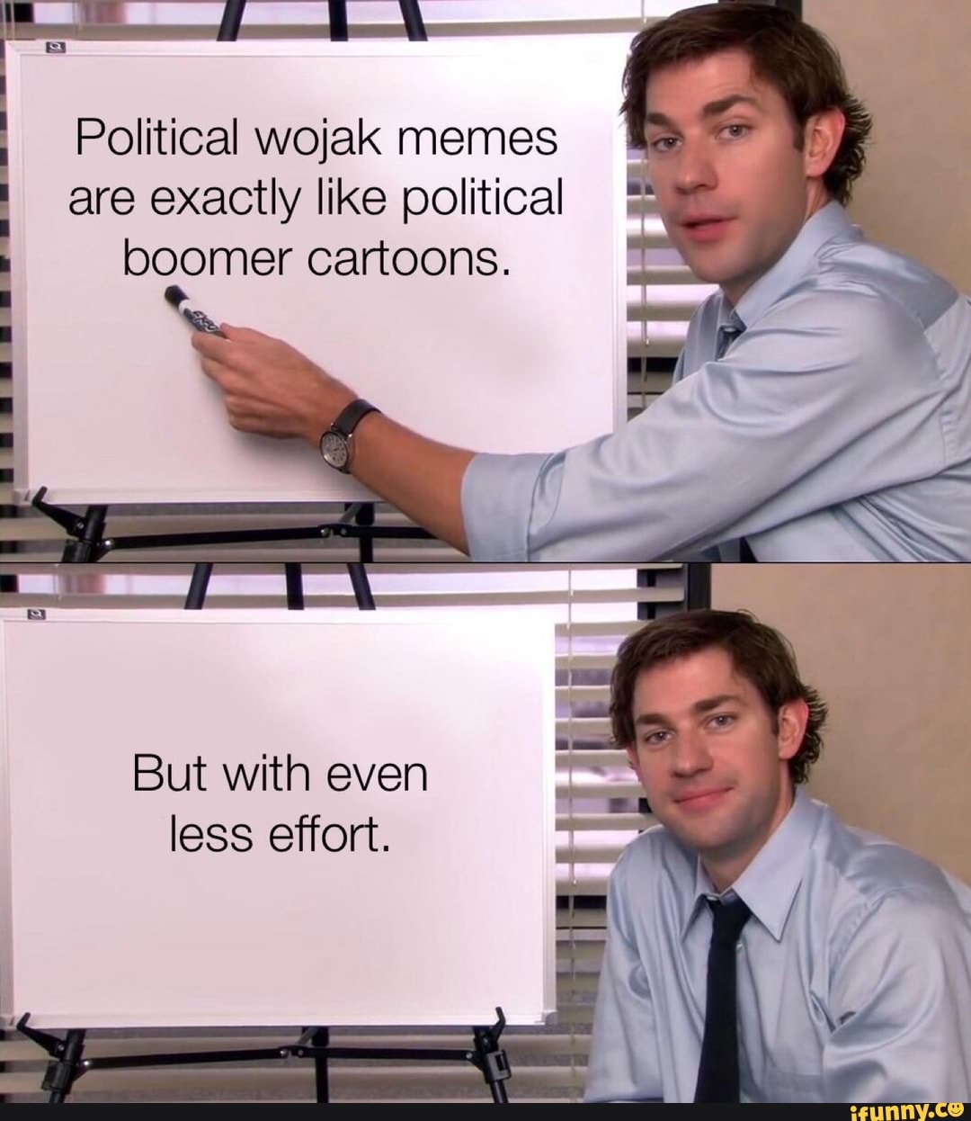 Political wojak memes are exactly like political boomer cartoons. But ...