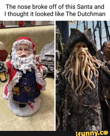 The nose broke off of this Santa and I thought it looked like The ...