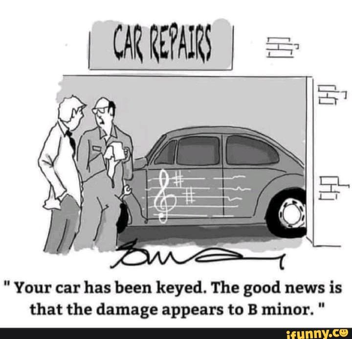 "Your car has been keyed. The good news is that the damage appears to B ...