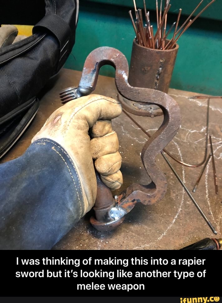 I was thinking of making this into a rapier sword but it's looking like ...